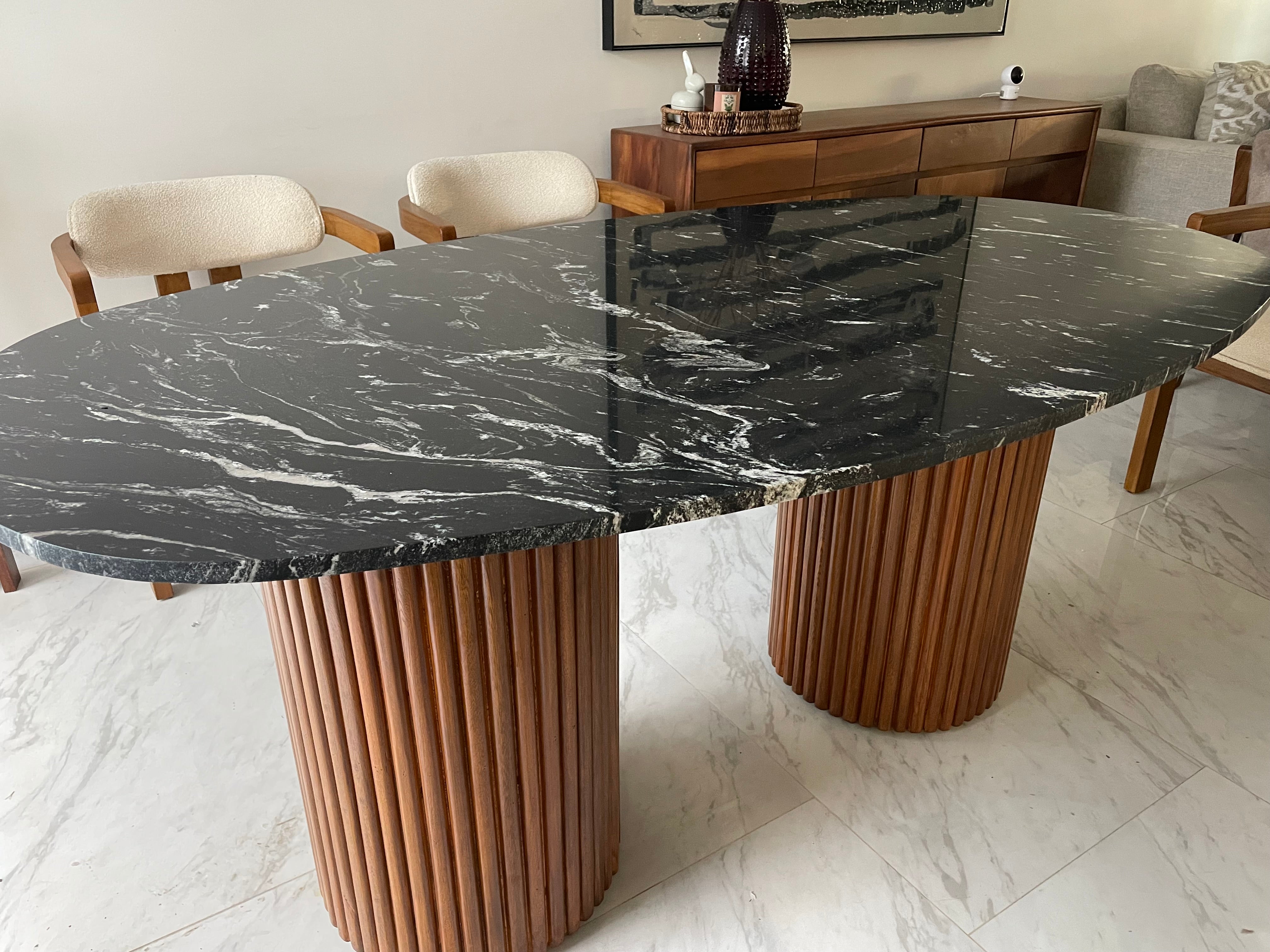 Comedor Volga rectangular Granito Via Lactea – Marmovil